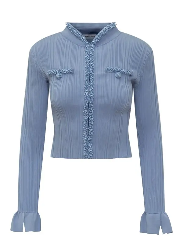 SELF-PORTRAIT Chic Mini Sweater For - Blue