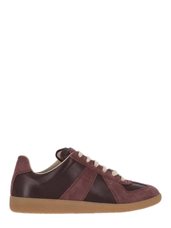 MAISON MARGIELA Leather High-top Sneakers - Red