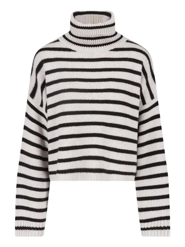 LISA YANG 100% Cashmere Turtleneck Sweater - Grey