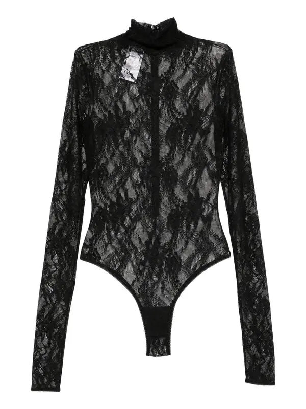 Andamane High-neck Long-sleeve Top - Nero