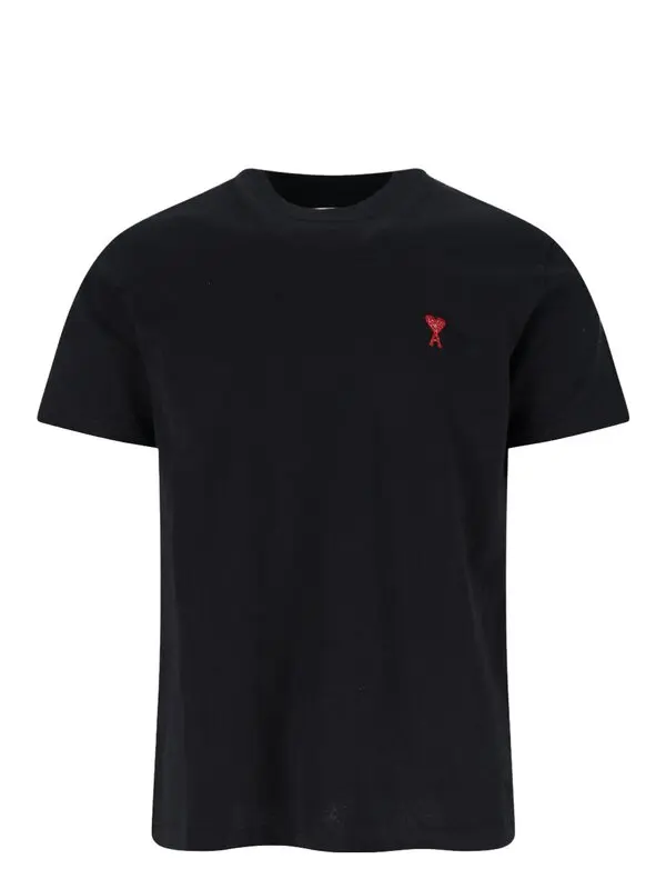 AMI Paris Logo T-shirt For Fall 2025 - Black