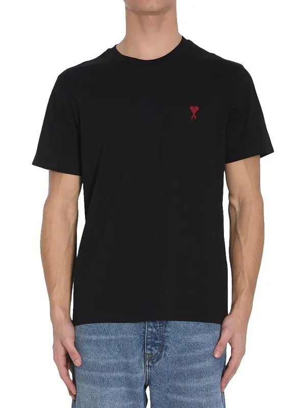 AMI Paris Logo T-shirt - Black