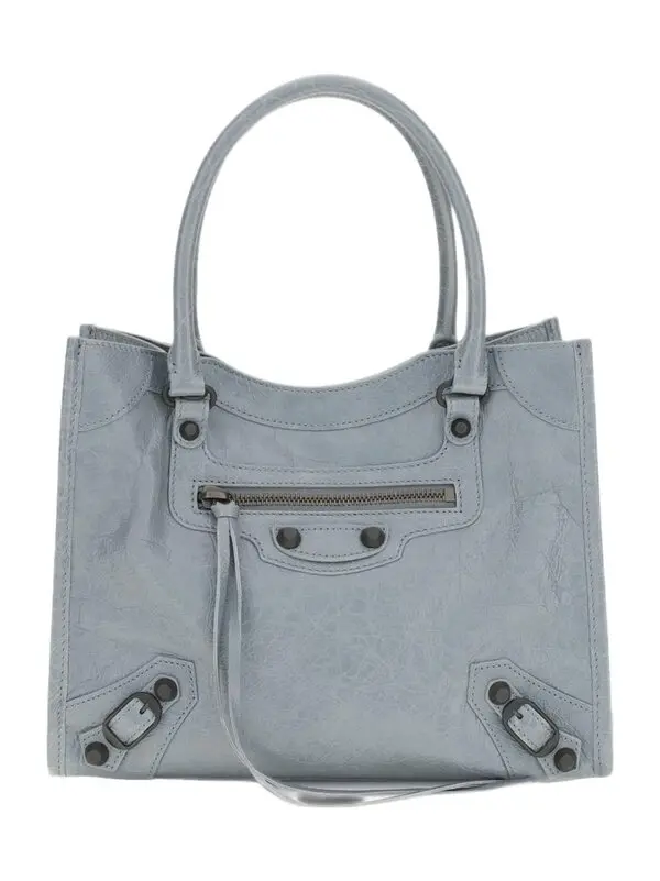 Balenciaga Le City Mini Leather Tote - Blue