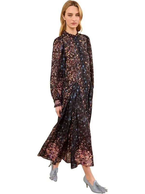 Ulla Johnson Tessa Long Sleeve Silk Dress - Eclipse