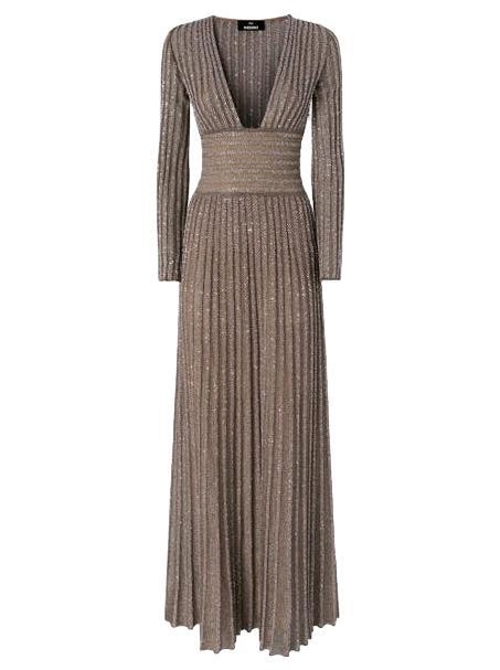 Missoni Long Dress With Deep Neckline And Sequins - Pink