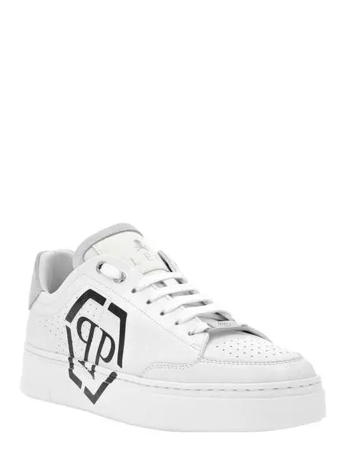 Philipp Plein Carson Hexagon Low-top Sneakers - White/black