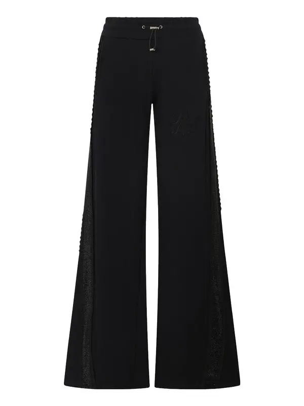 Philipp Plein Skater Fit Tracksuit Pants Strass Band - Black