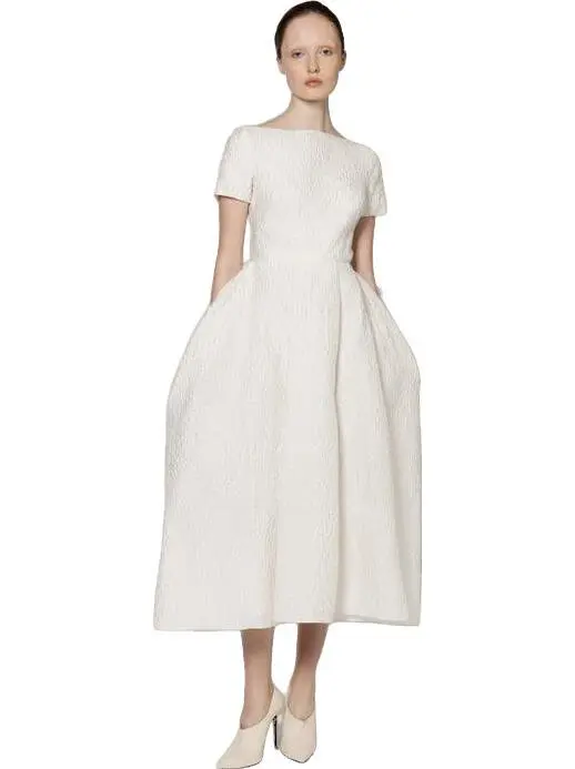 ROKSANDA Vaela Tea Length Bridal Dress - Ivory