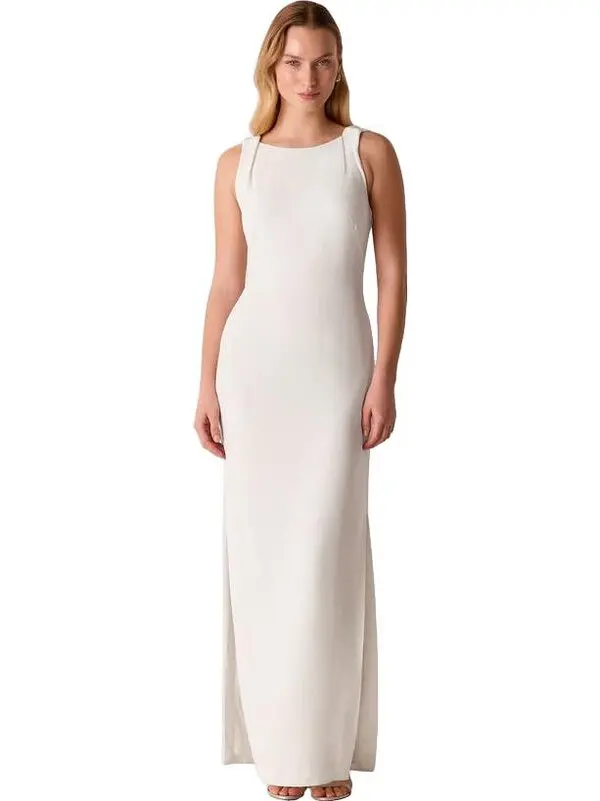 Whistles Sleeveless Tie Back Maxi Dress - Ivory