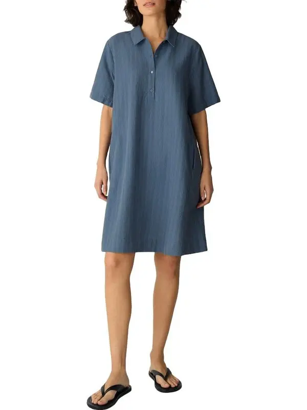 Eileen Fisher Classic Collar Shirtdress - Cold Spring