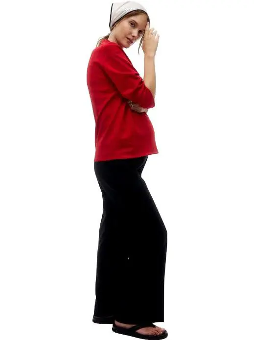 H&m Mama Wide-leg Dress Pants - Black