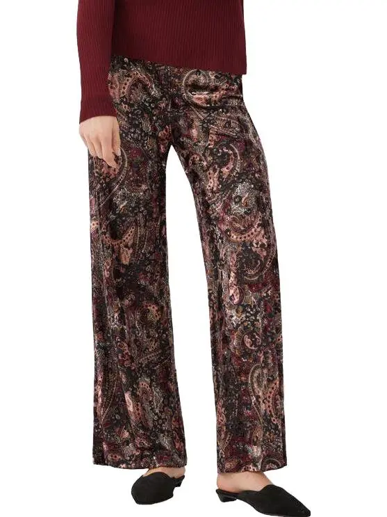 Karen Kane Velvet Burnout Wide Leg Pants - Print