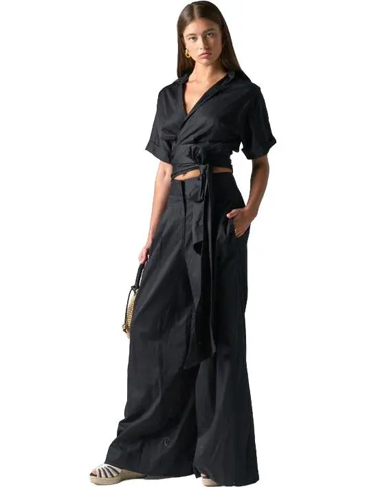 JBQ Kora Top In Sateen - Black