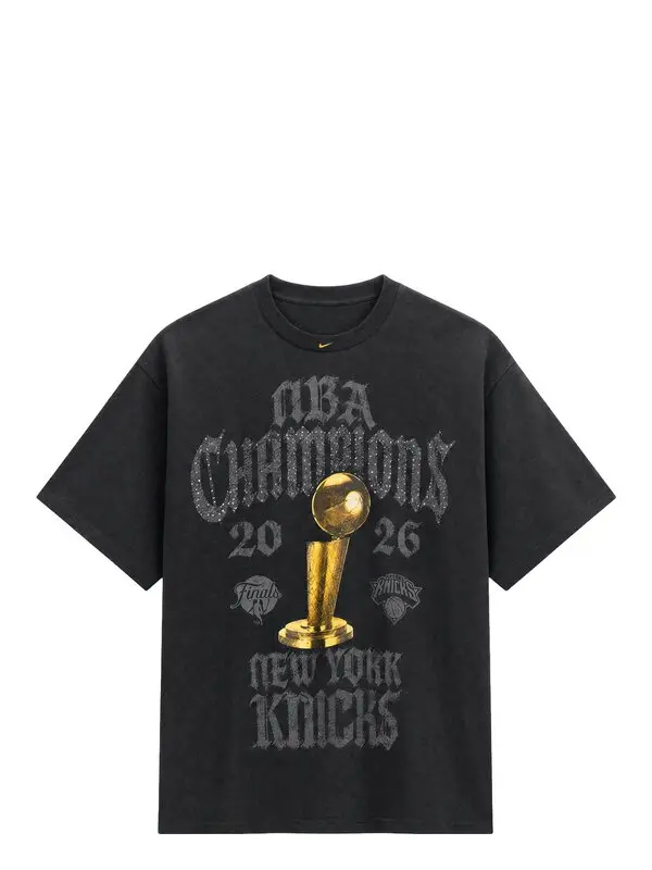 Nike New York Knicks 2026 Nba Finals Champions Authentic On Court T-shirt - Grey