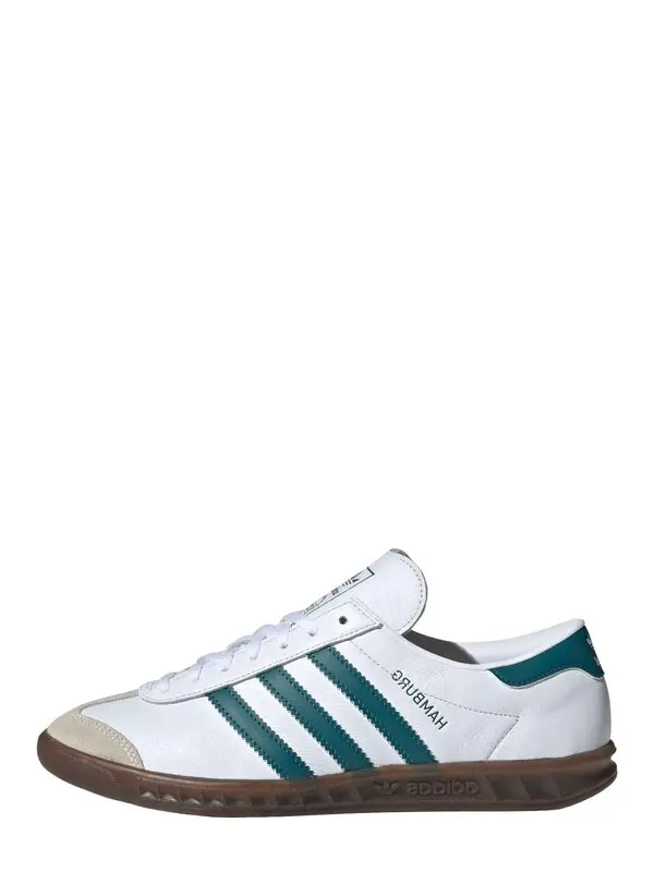 Adidas Hamburg Low Top Sneakers - Cloud White/legacy Teal/gum