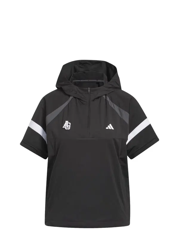 Adidas Half-zip Hooded Anorak Jacket - Black