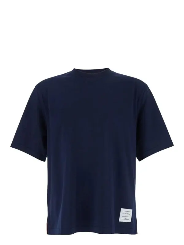 Thom Browne Short Sleeve T-shirt - Navy