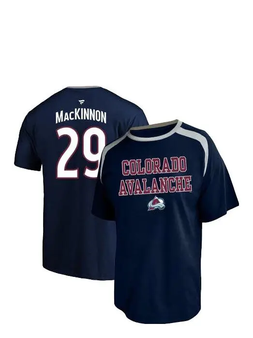 Profile Nathan Mackinnon Colorado Avalanche Big & Tall Name & Number T-shirt - Navy