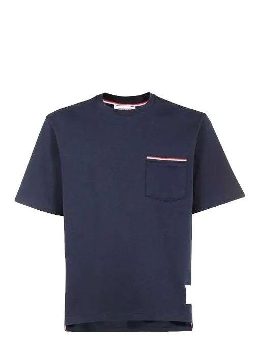 Thom Browne Short Sleeve T-shirt - Navy