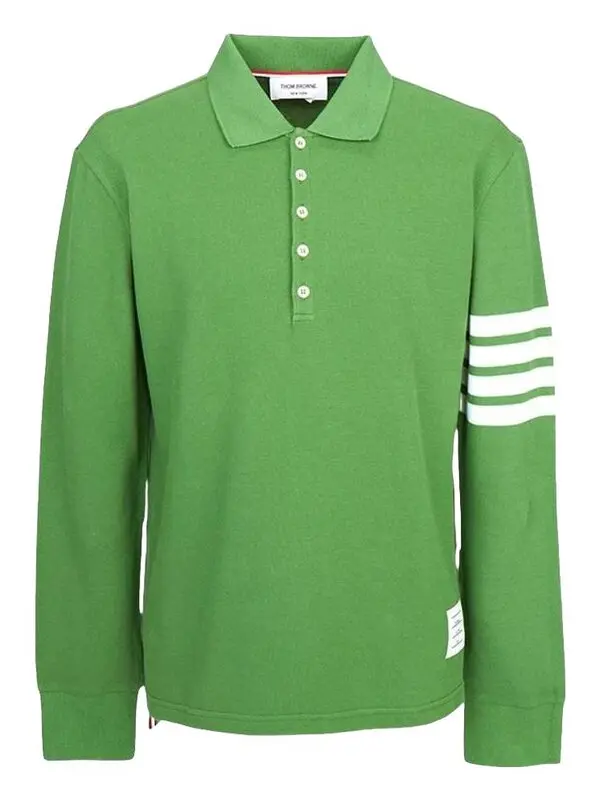Thom Browne Collar Long Sleeve T-shirt - Green