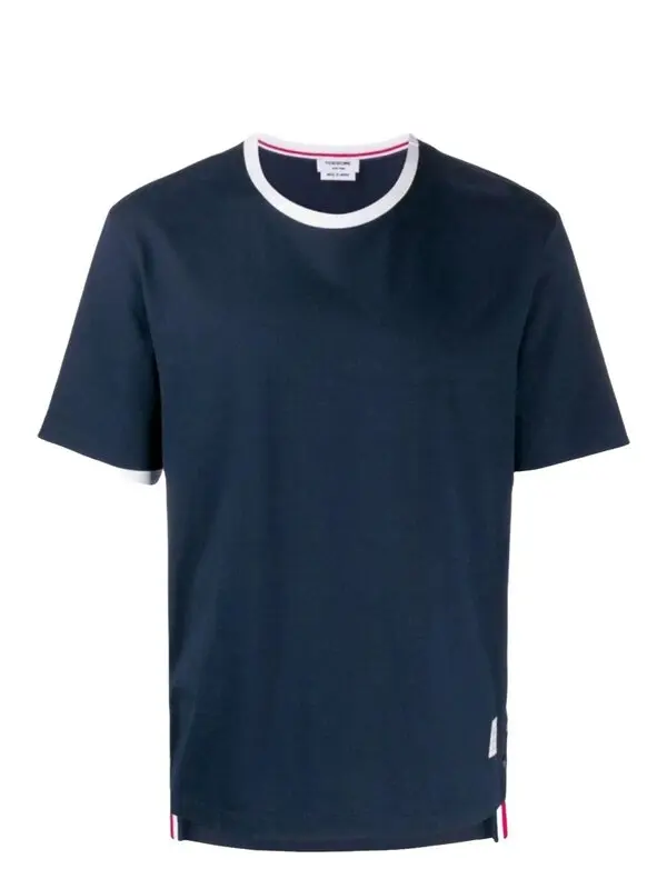 Thom Browne Short Sleeve T-shirt - Navy