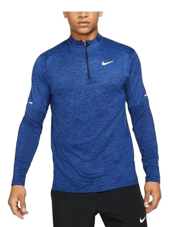 Nike Dri-fit 1/4-zip Long-sleeve Performance Top - Blue