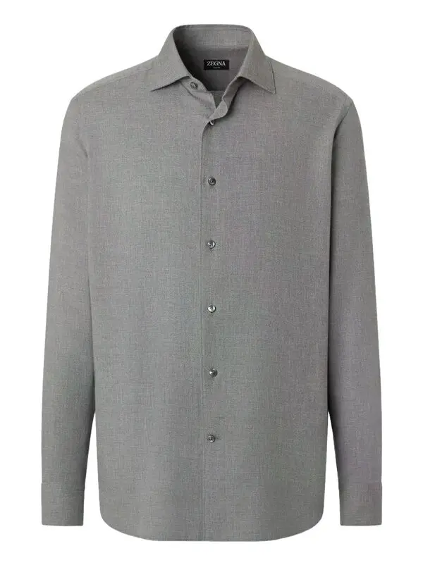 Zegna Mélange Cashco Shirt - Grey