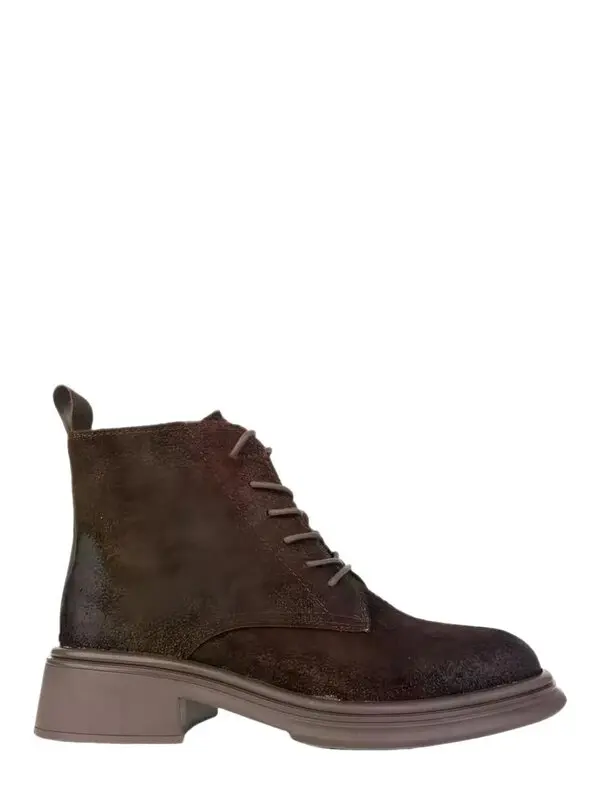 LINDA BAUMANN Lace-up Suede Ankle Boots - Brown