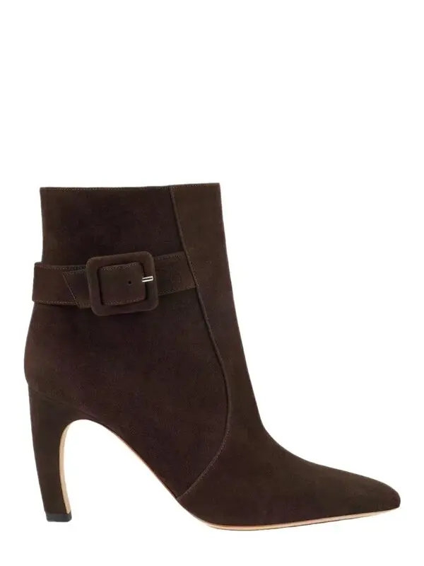 MALONE SOULIERS Rowan Buckle-strap Ankle Boots - Brown