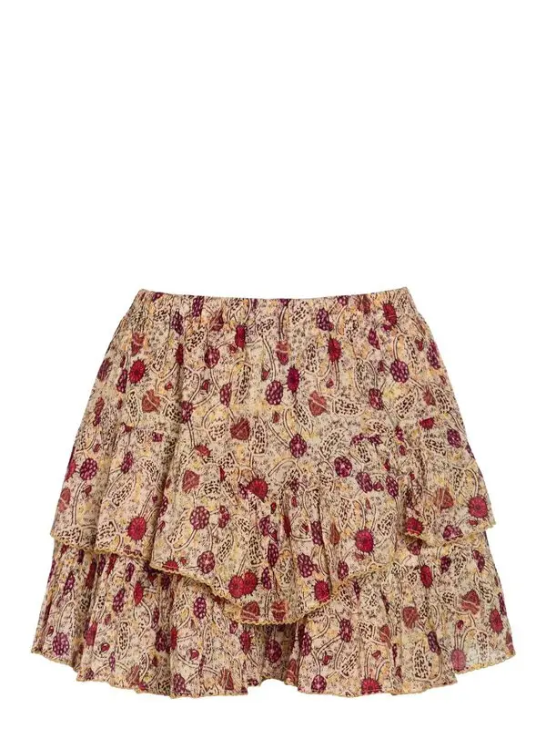 MARANT ETOILE Floral-pattern Mini Skirt - Neutrals