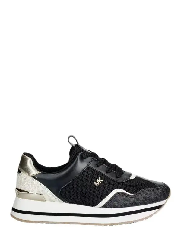 Michael Kors Logo-print Mesh Sneakers - Black