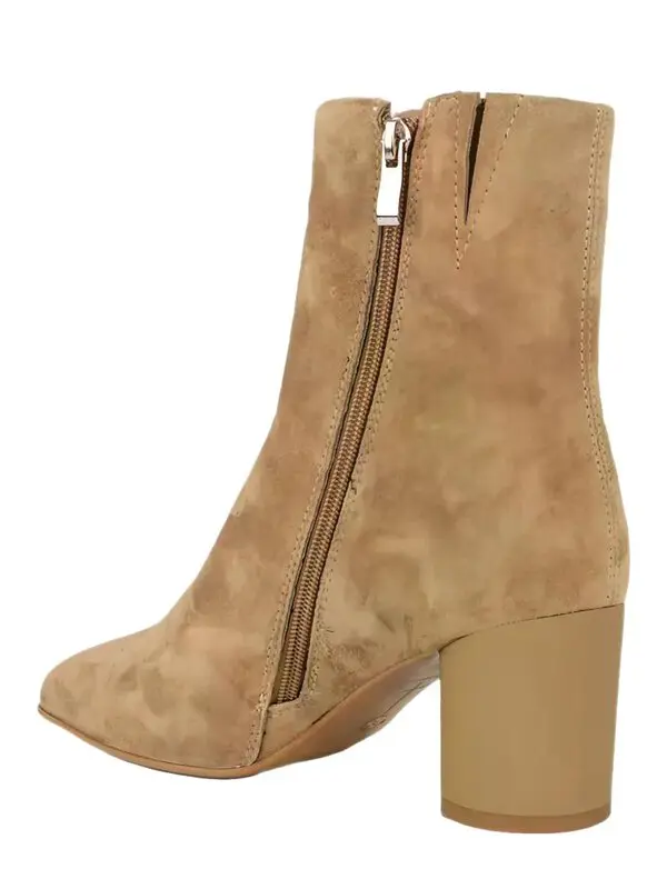 LINDA BAUMANN Suede Block-heel Ankle Boots - Neutrals