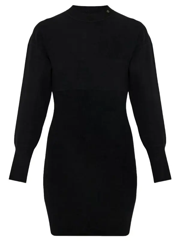 ANINE BING Logo Plaque Mini Dress - Black
