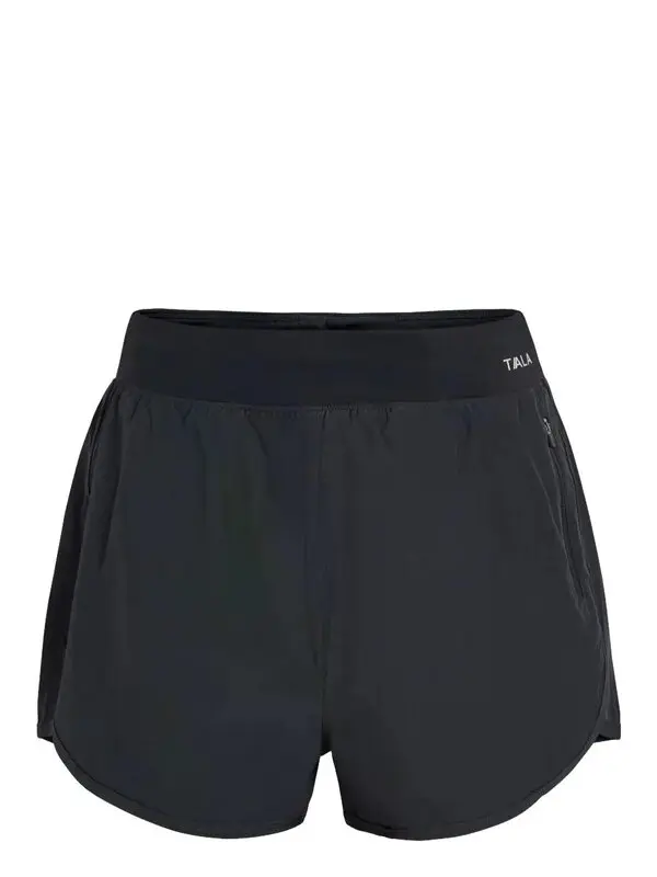 TALA Logo-print Zip-pocket Shorts - Blue