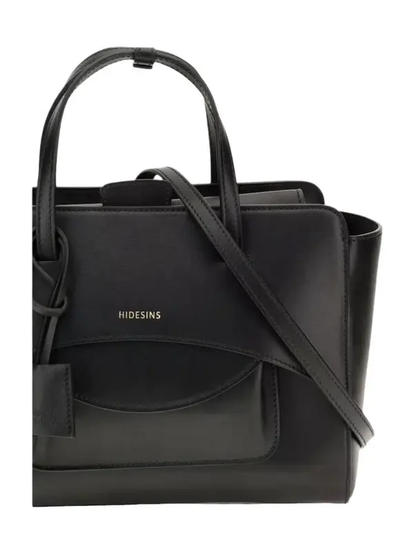 HIDESINS Medium Flap Tote Bag - Black