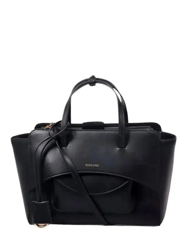 HIDESINS Medium Flap Tote Bag - Black