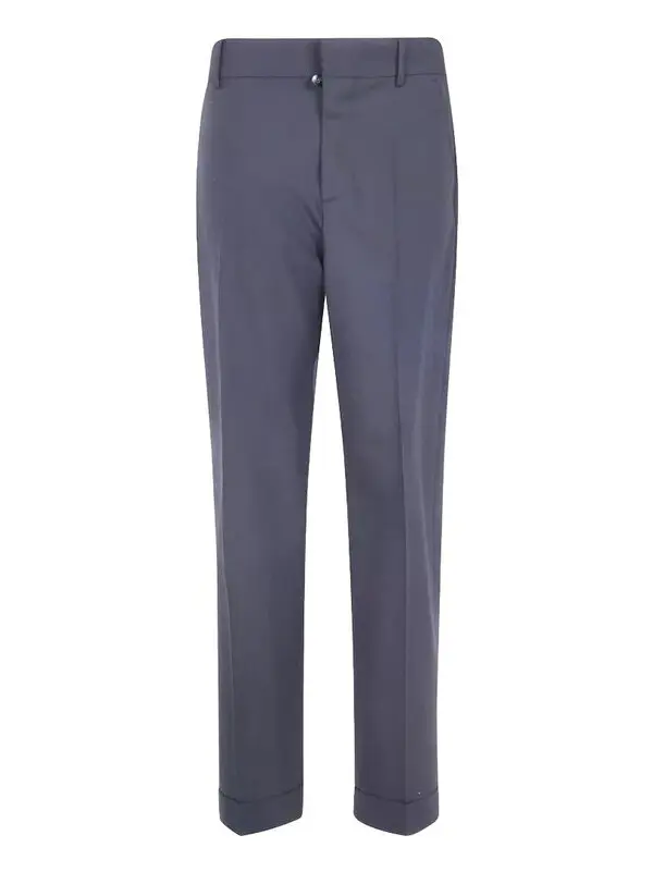 Dsquared2 Tailored Straight-leg Trousers With Pressed Crease - Black