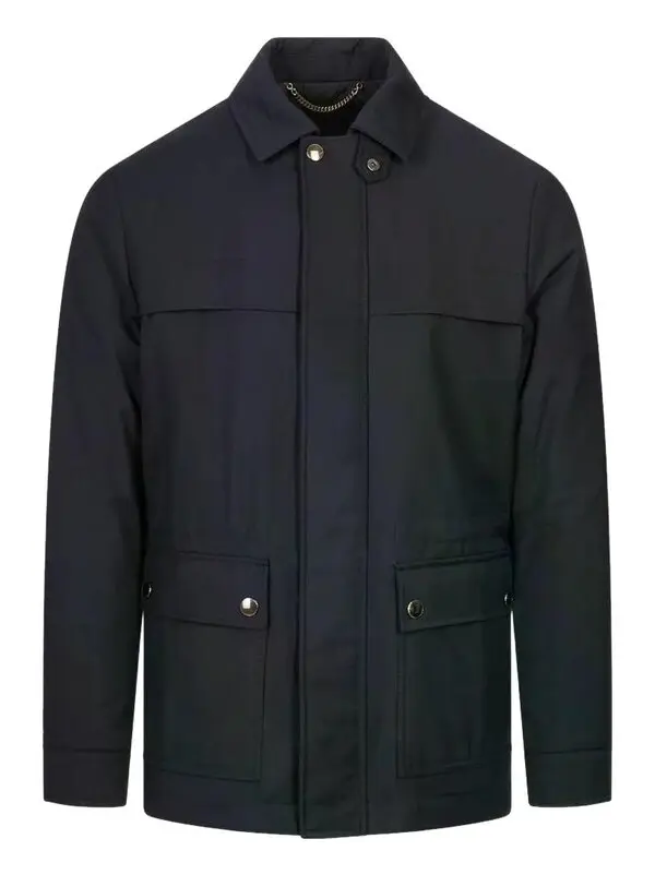 Canali Concealed-fastening Jacket - Blue
