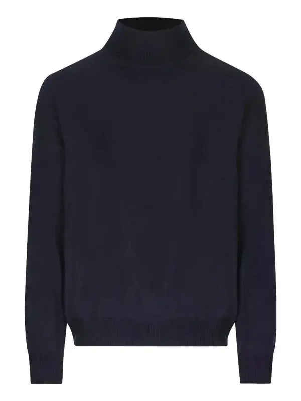 Tagliatore Roll Neck Knitted Sweater - Blue