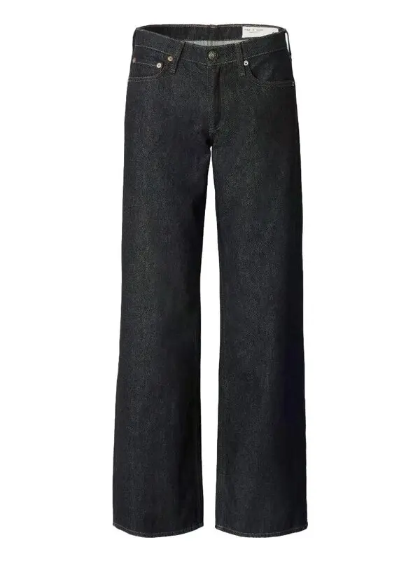 Rag & Bone Button-up Straight-leg Jeans - Blue