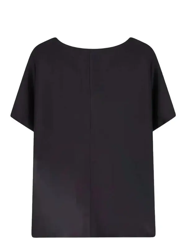 Vince Satin-finish Short-sleeve Top - Black