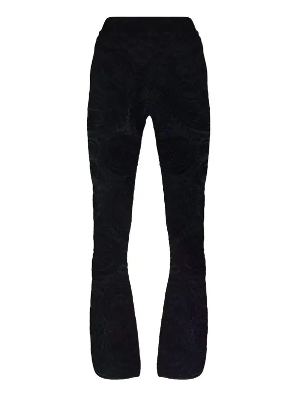 Etro Paisley Pattern Flared Trousers - Black