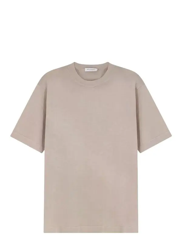 BRAMANI CASHMERE Crew-neck T-shirt - Neutrals