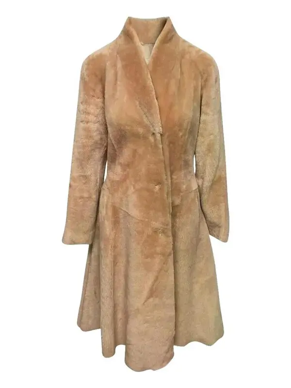 Bottega Veneta Belted Shearling Coat - Neutrals