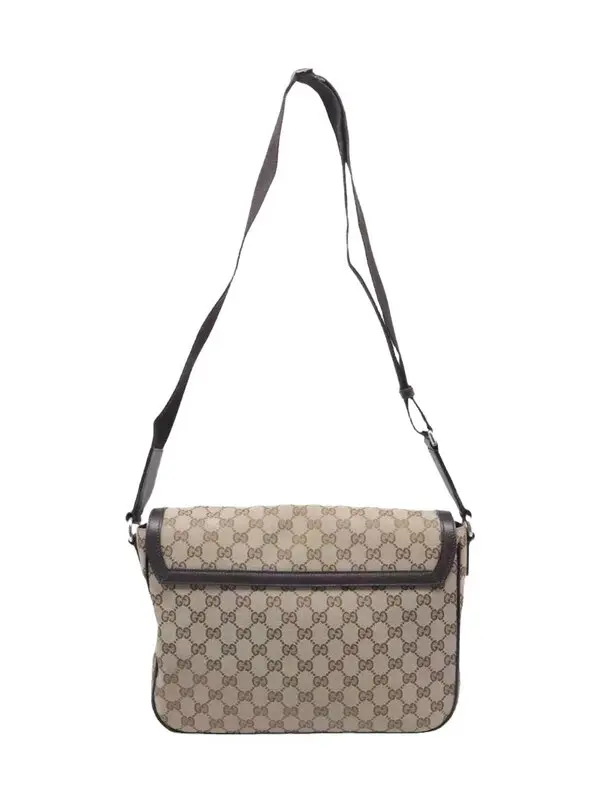 Gucci Gg Monogram Messenger Bag - Grey