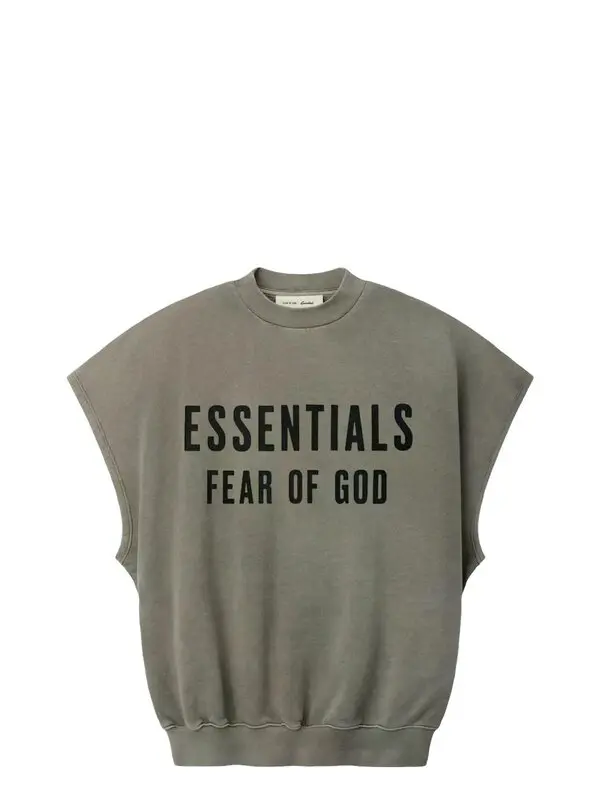 Fear Of God Relaxed Fleece Cutoff Sweatshirt - Grey