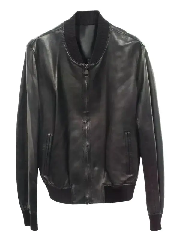 Dolce & Gabbana Leather Biker Jacket - Black