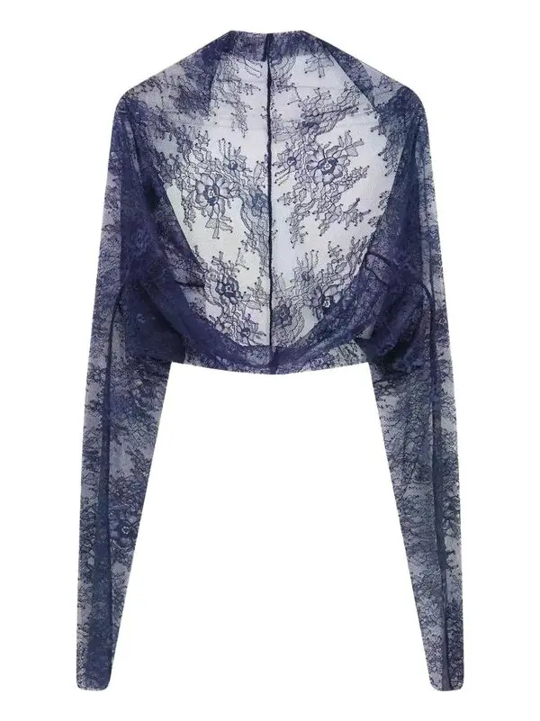 Alberta Ferretti Lace Shrug - Blue
