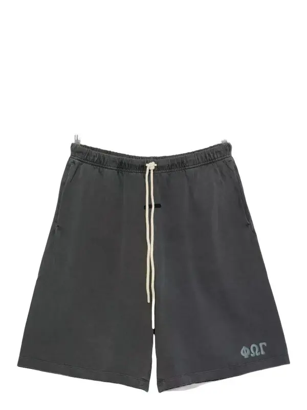Fear Of God Logo-print Drawstring Shorts - Grey