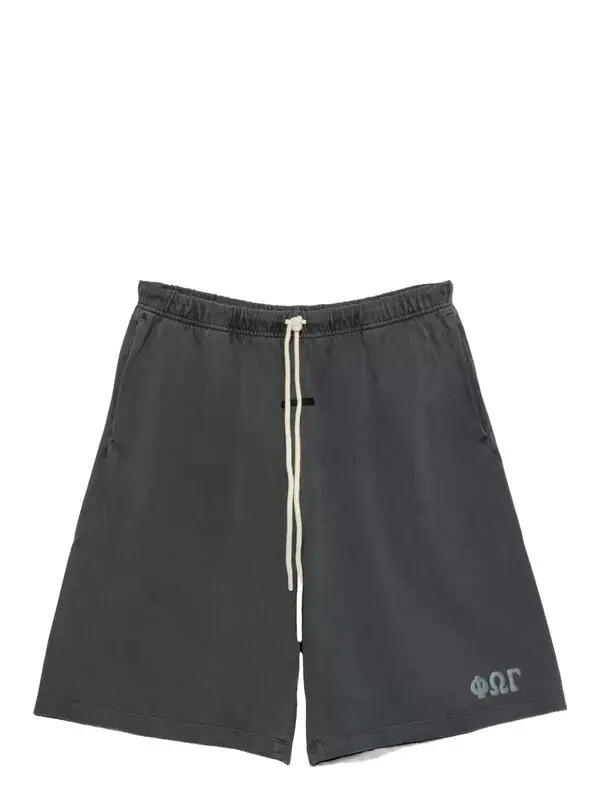 Fear Of God Logo Print Drawstring Shorts - Grey
